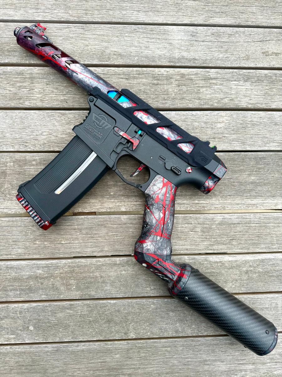 Custom 1-1 Anodized Marble with Red splash Airtac / Pooty Edge Speedso ...