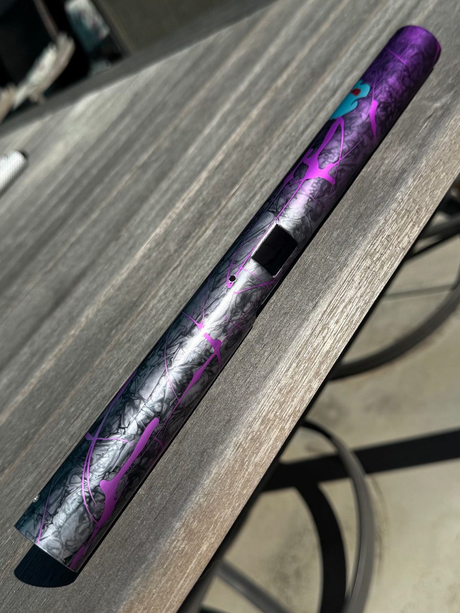 1-1 Custom Anodized SKP 155mm Aluminum upper tube - Violet splash, mar ...